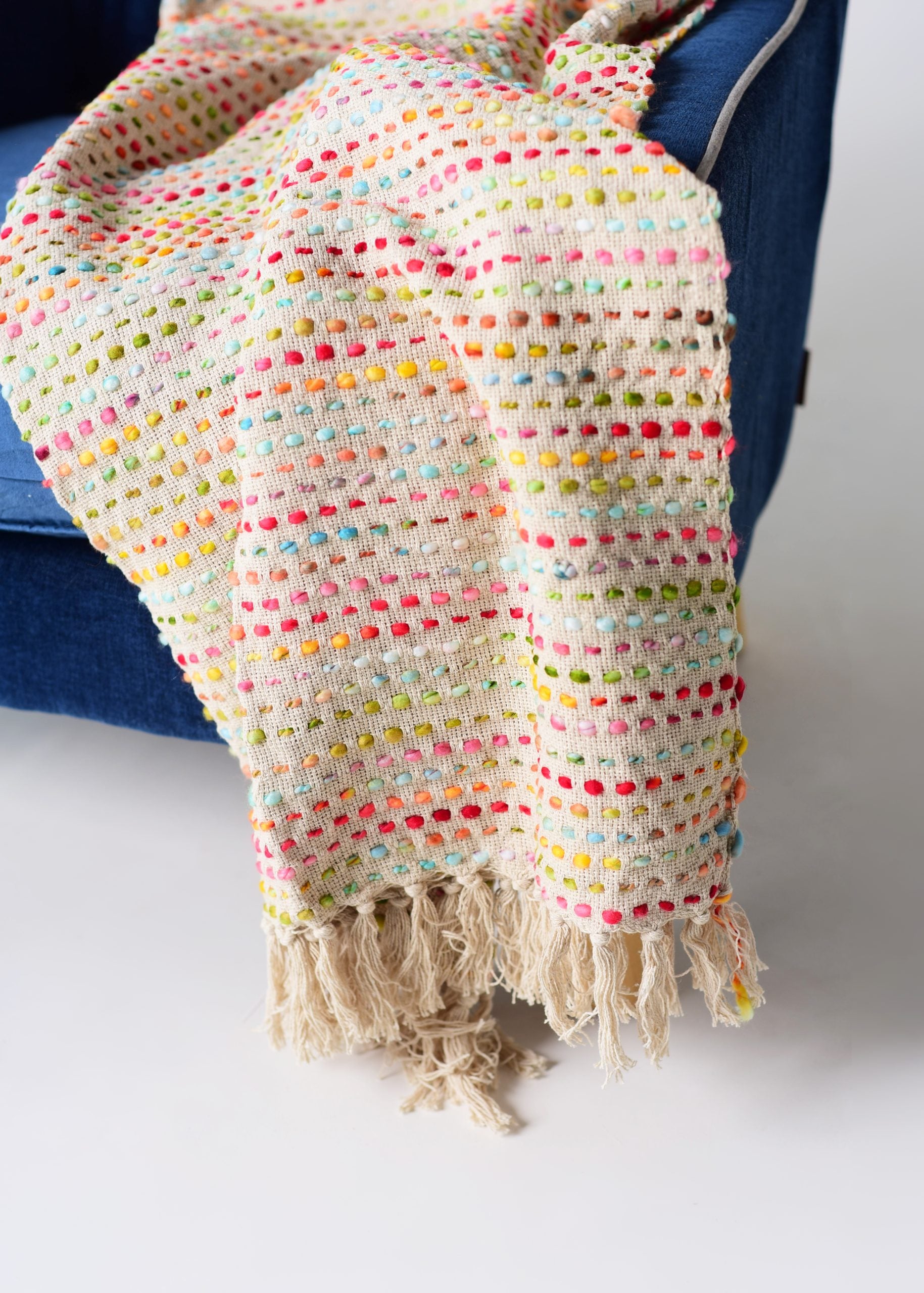 hand loomed cotton throw red black tk 2800 . 00