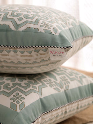 16 x 16" Cushion Cover Pair - Messina Basil